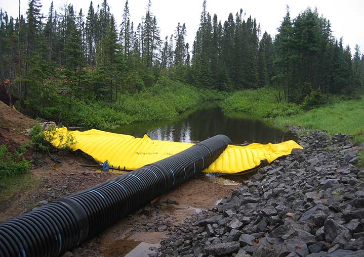 Batardeaux souples WaterGate | Travaux en rivière
