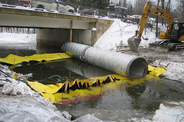 Cas 2 Installation perpendiculaire | Pente faible – Batardeau Water-Gate