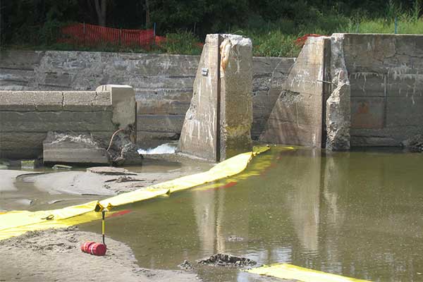 Cas 3 Installation en appui sur une pile de pont | Batardeaux Water-Gate