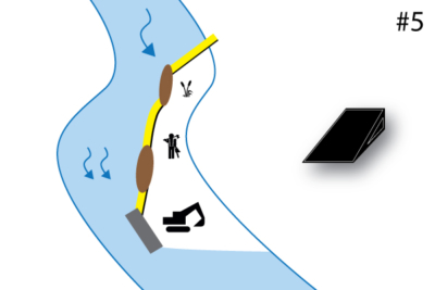 #4 | Batardeau en L | Appui sur pile de pont - Water-Gate©